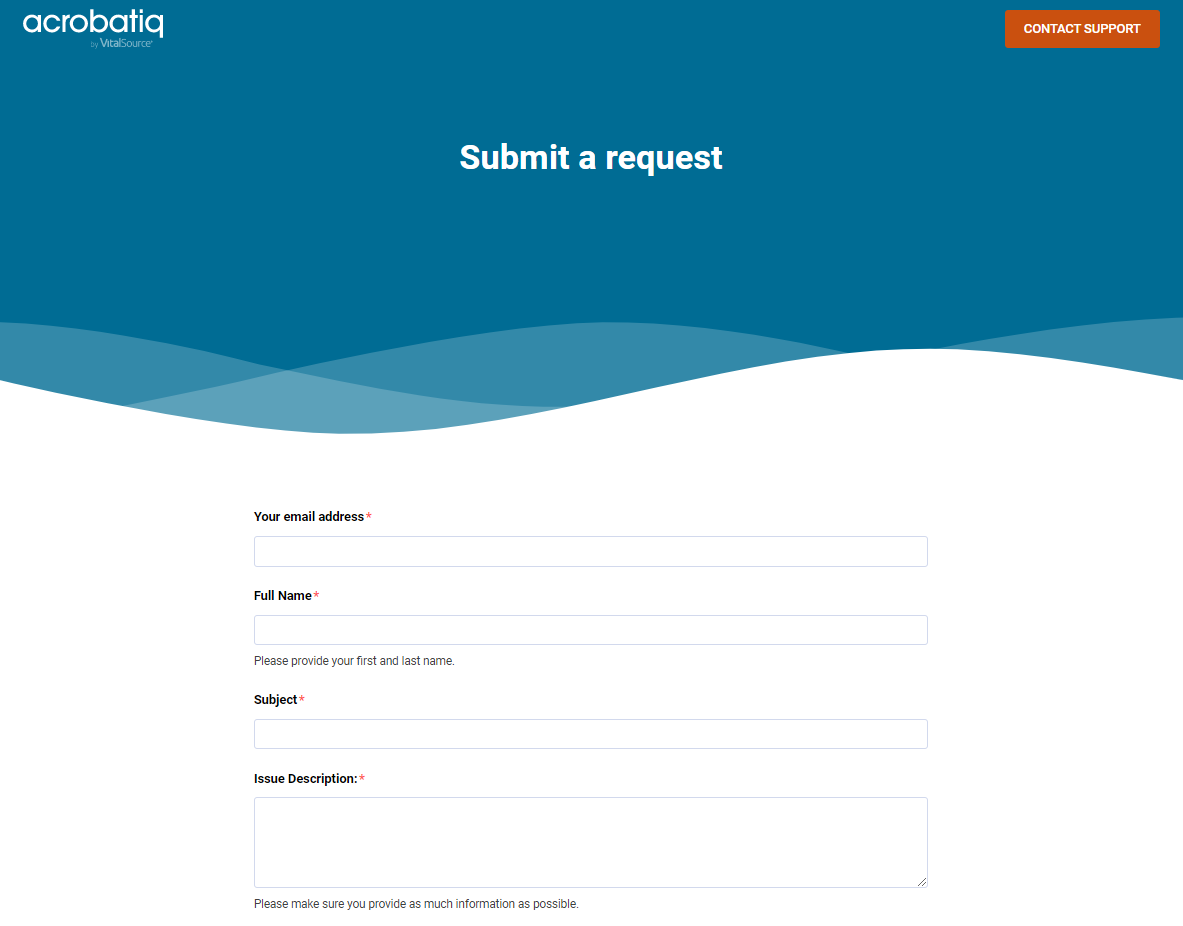 Submitting a Support Request – Acrobatiq