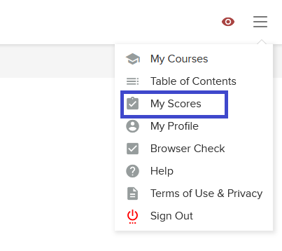 My Scores (Student View) – Acrobatiq